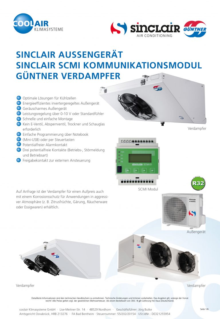 SINCLAIR | www.coolair.de